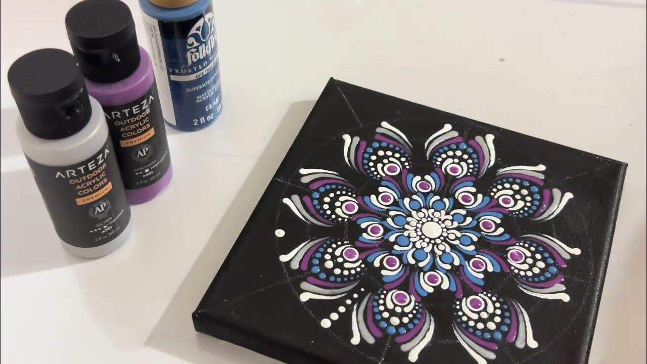 Dot Mandala Art Painting For Beginners - Practice Day 18 - YouTube