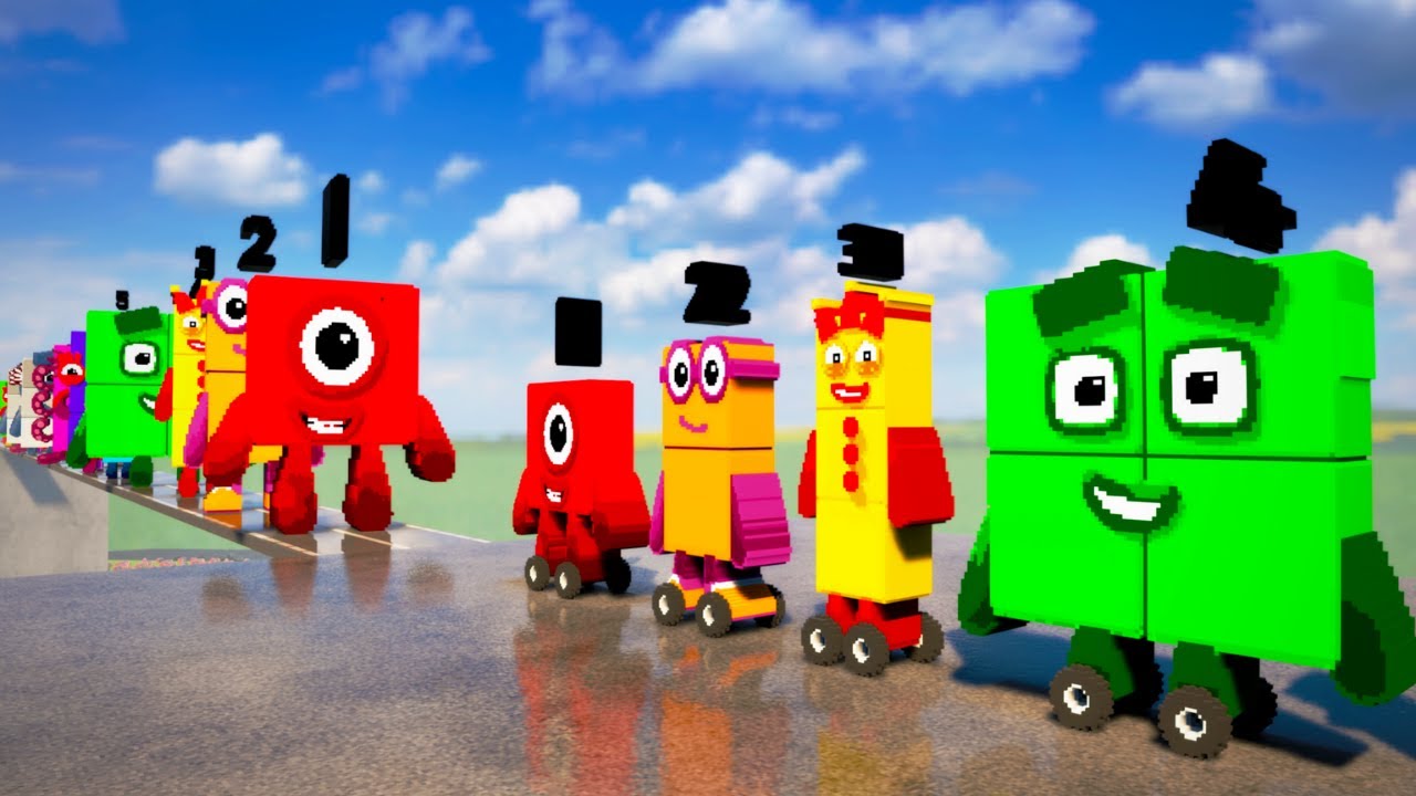 Numberblocks 1-10 Cars vs Numberblocks 1-10 Walls | Teardown - YouTube