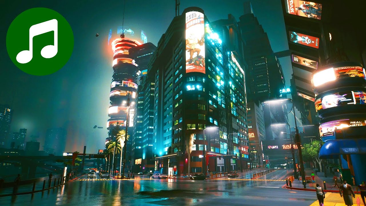Relaxing CYBERPUNK 2077 Music 🎵 Night City CHILL MIX (SLEEP | STUDY ...