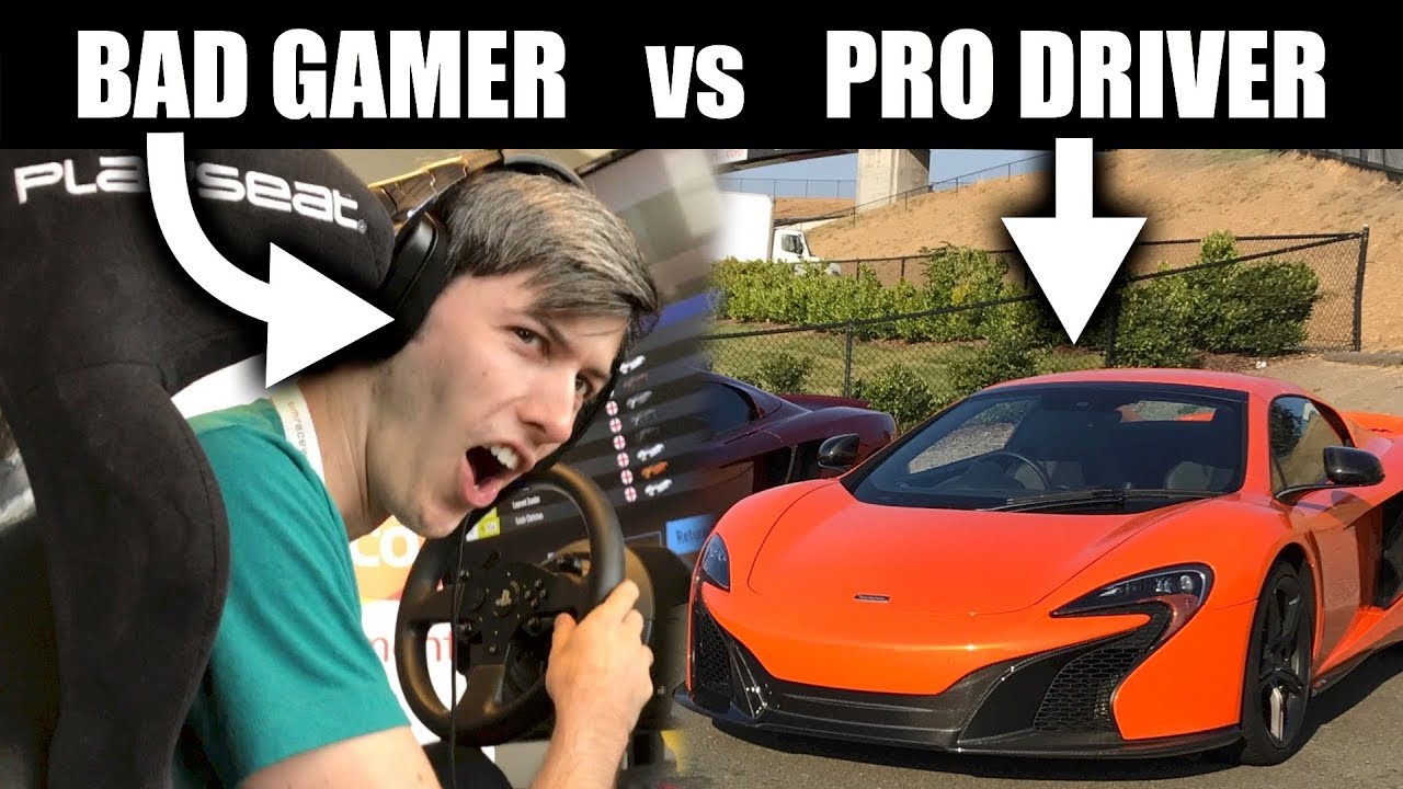 Can A Bad Gamer Beat A Professional Driver? - YouTube