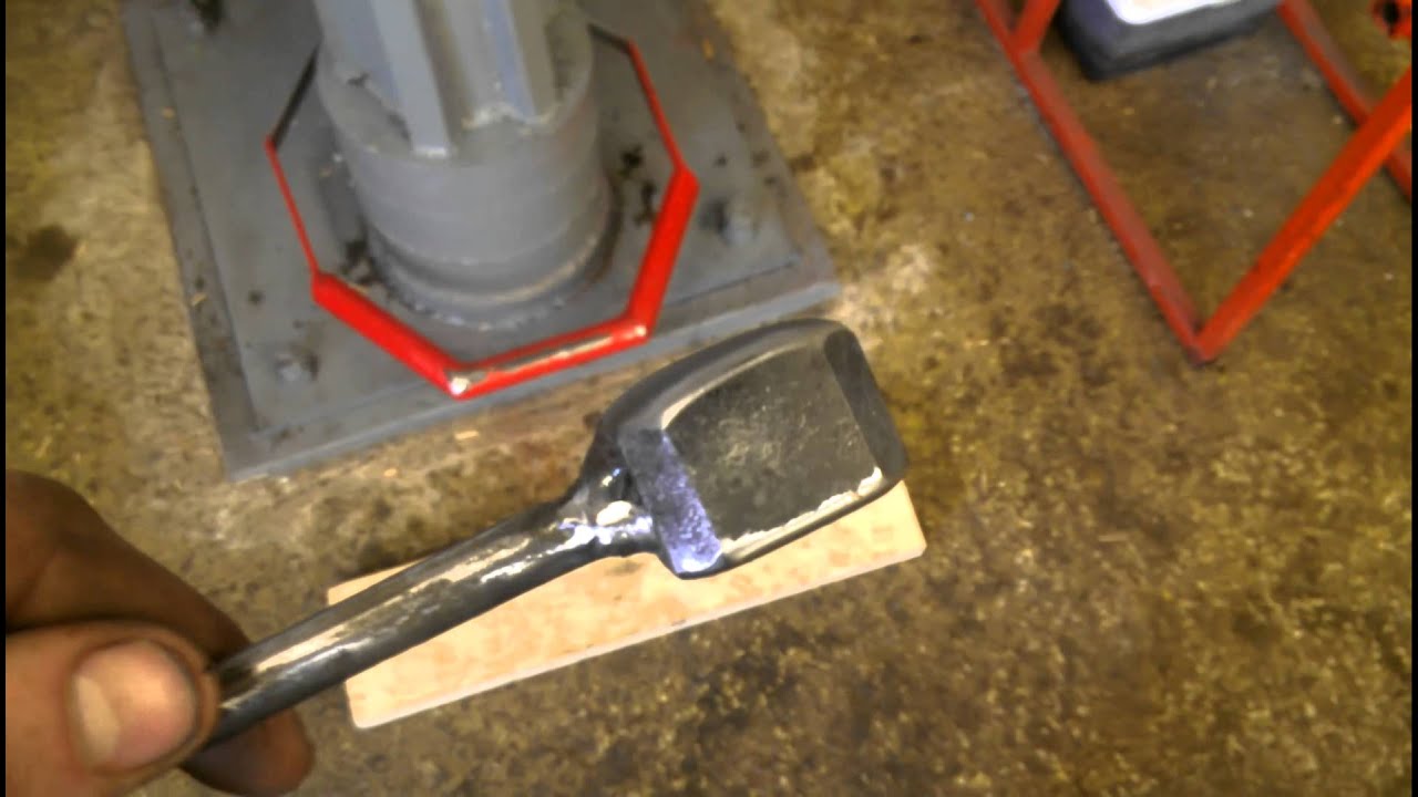 Flatter for the power hammer. - YouTube