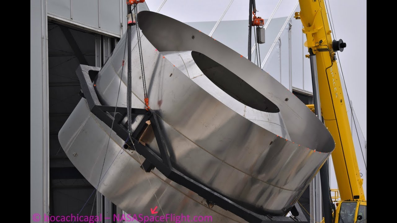 SpaceX Boca Chica - Starship SN1 Bulkhead Flip - YouTube