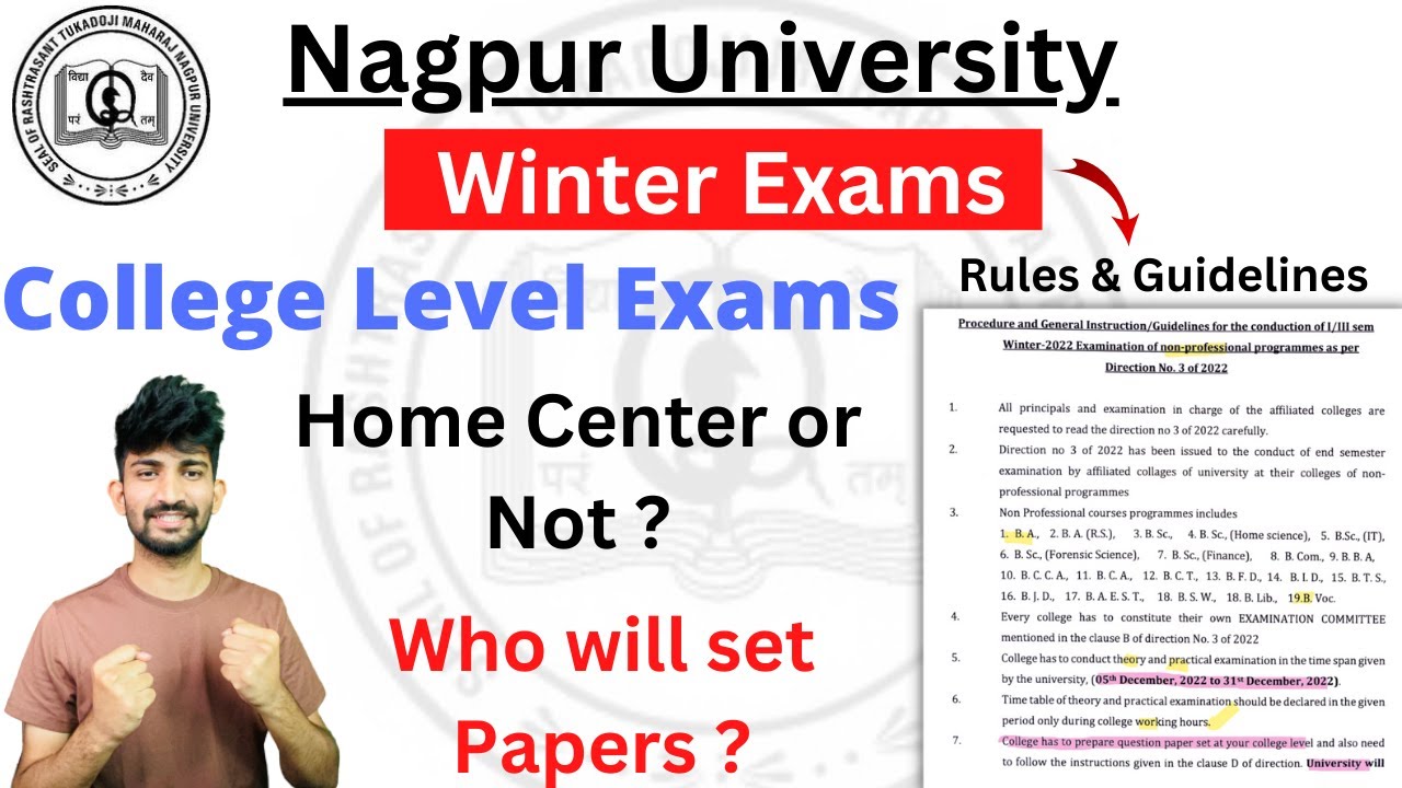 Rtmnu Winter Exam Guidelines 2022 | Exam Pattern Updates Nagpur ...