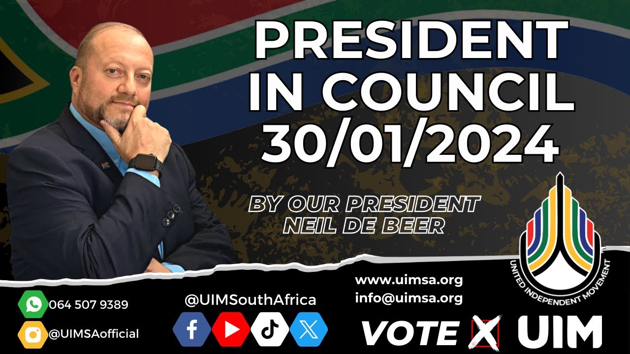 #UIM President Neil de Beer in City of Cape Town Council meeting - 30 ...