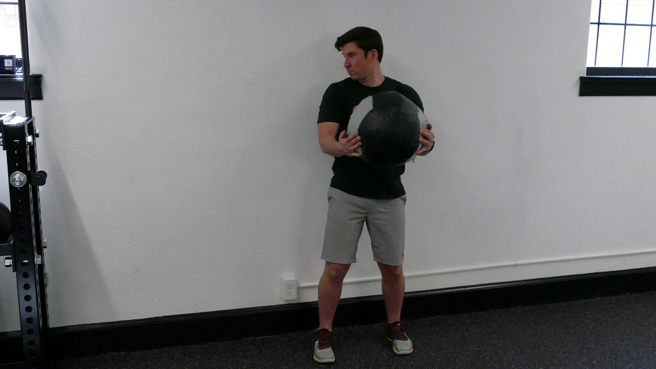 Med Ball Wall Twists - YouTube