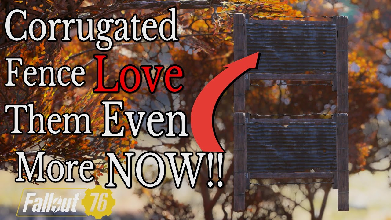 Corrugated fences!! Did you know they did this?? Fallout 76 Camps tips ...