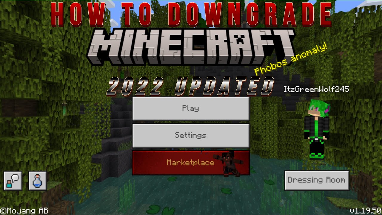 Minecraft How to Down Grade-(2) - YouTube