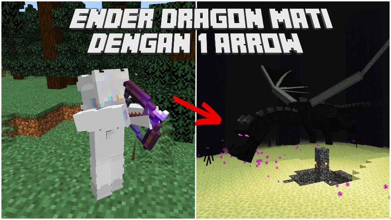 Cara Speedrunner Bunuh Ender Dragon Dengan 1 Arrow Saja! - YouTube