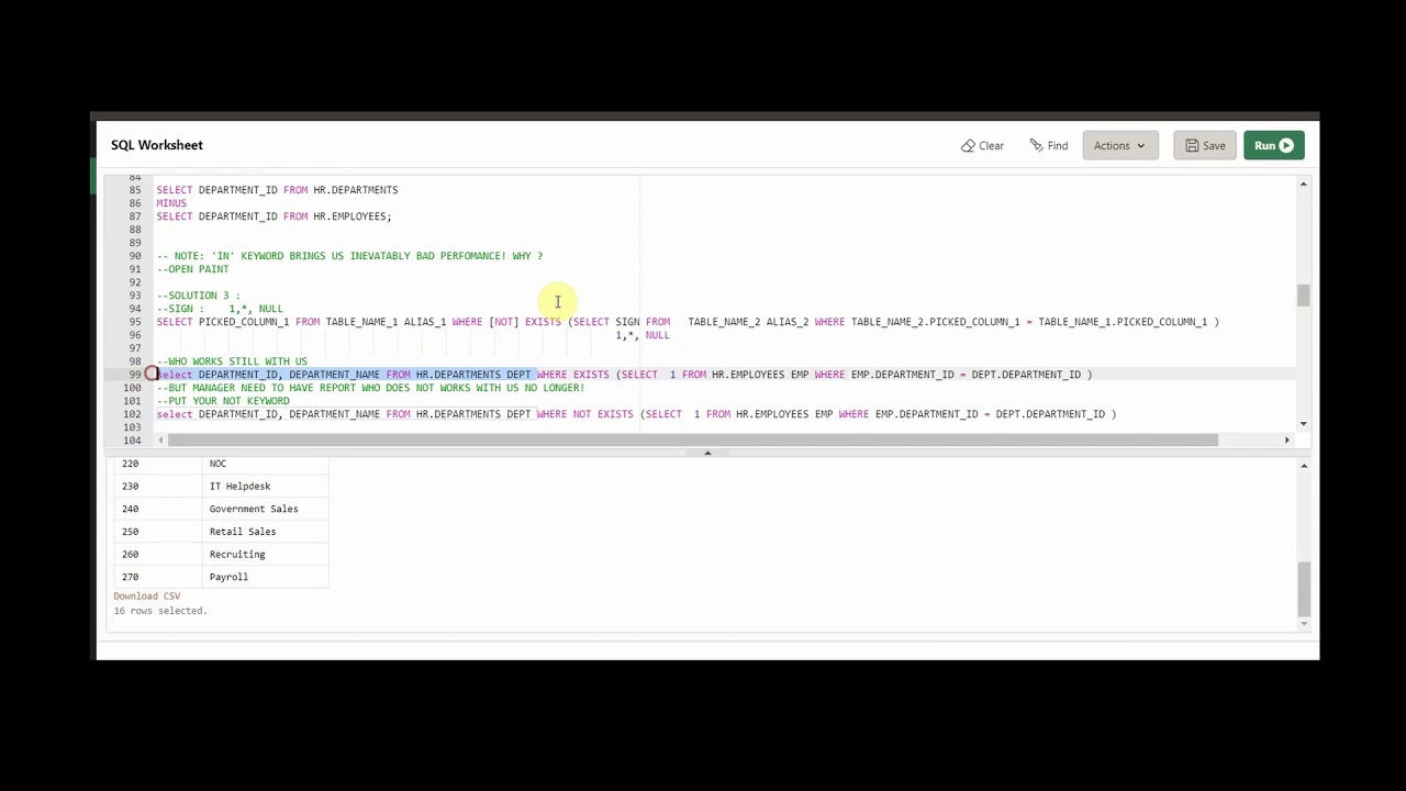SUBQUERY EXISTS KEYWORD BETTER PERFORMANCE YouTube subquery-exists-keyword-better-performance-youtube