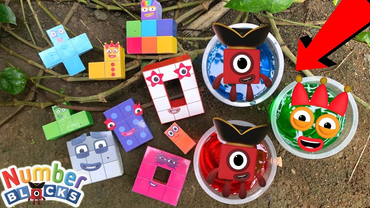 Numberblocks Numberblocks NEW 57 Playing in Colorful Water | ASMR ...