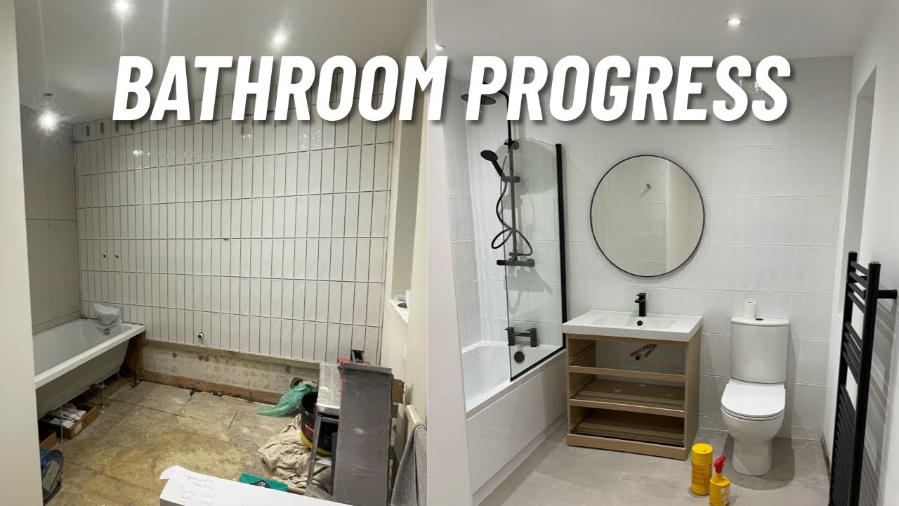 Bathroom Transformation Progress | Full Renovation & Makeover - YouTube