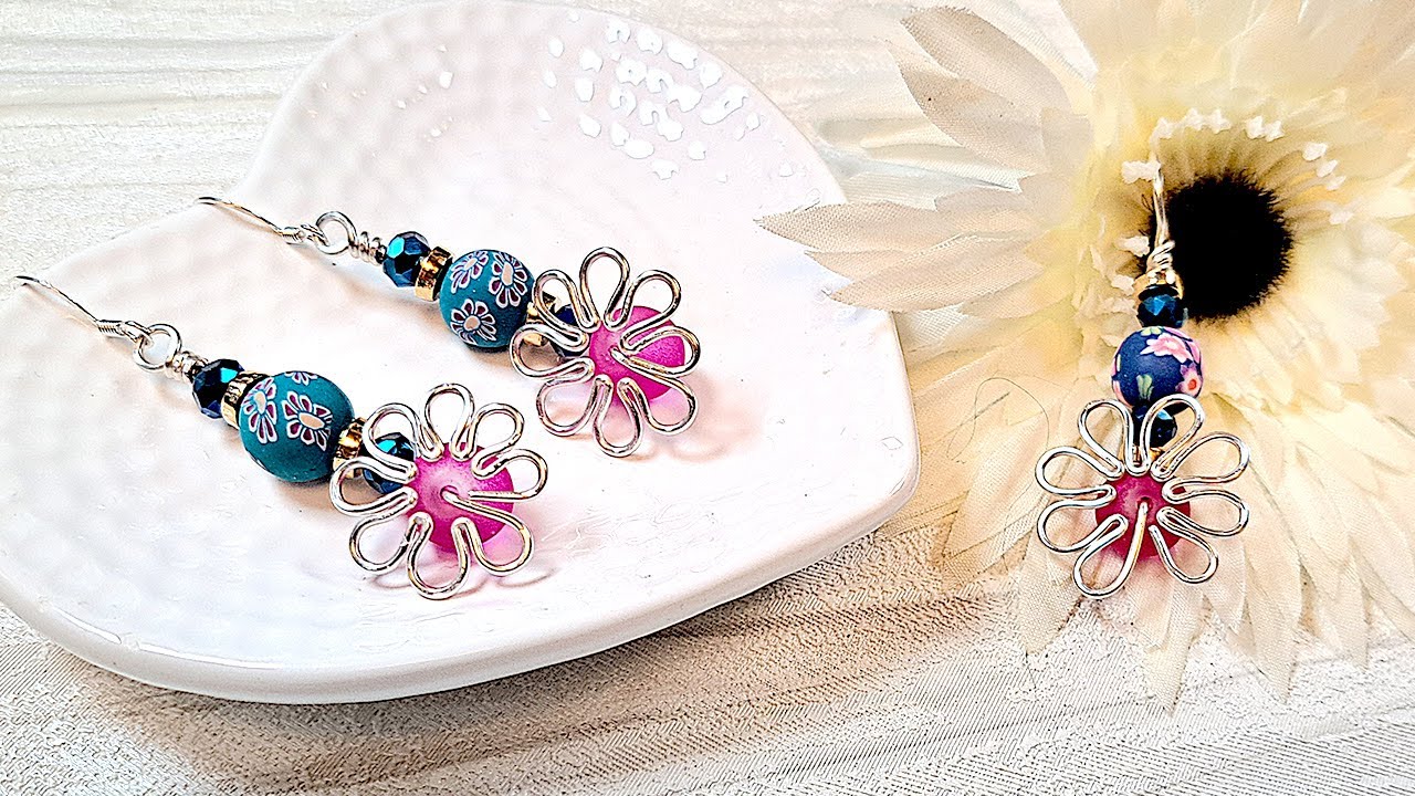 DIY Easy Wire-Wrapped Flower Earrings with Jem Hawkes - YouTube