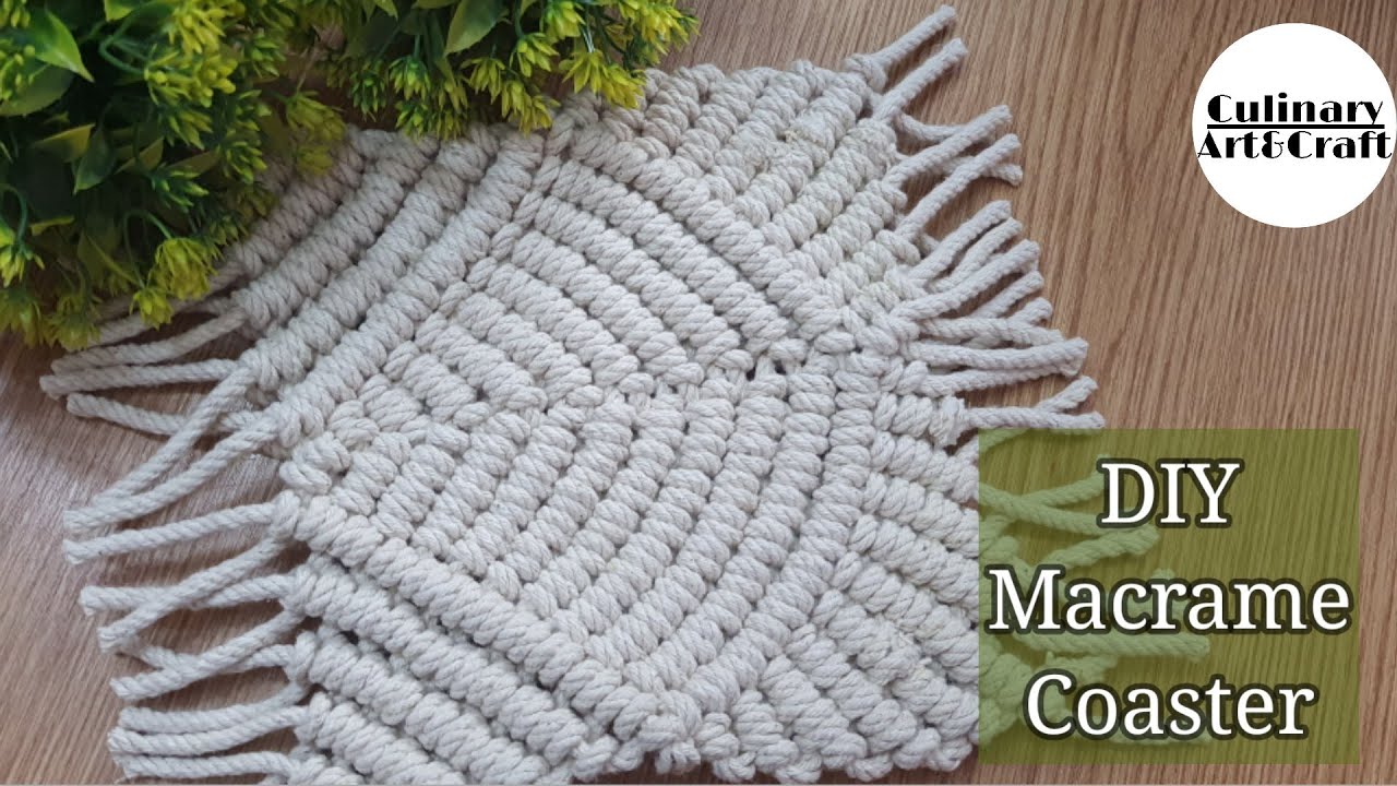 DIY | Macrame Coaster New Design | Macrame Coaster For Beginners | DIY ...