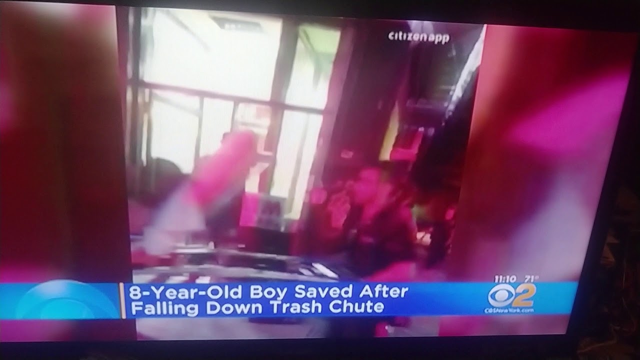 8-YEAR -OLD BOY SAVE AFTER FALLING DOWN TRASH CHUTE FALL CBS 2 NEWS 8 ...