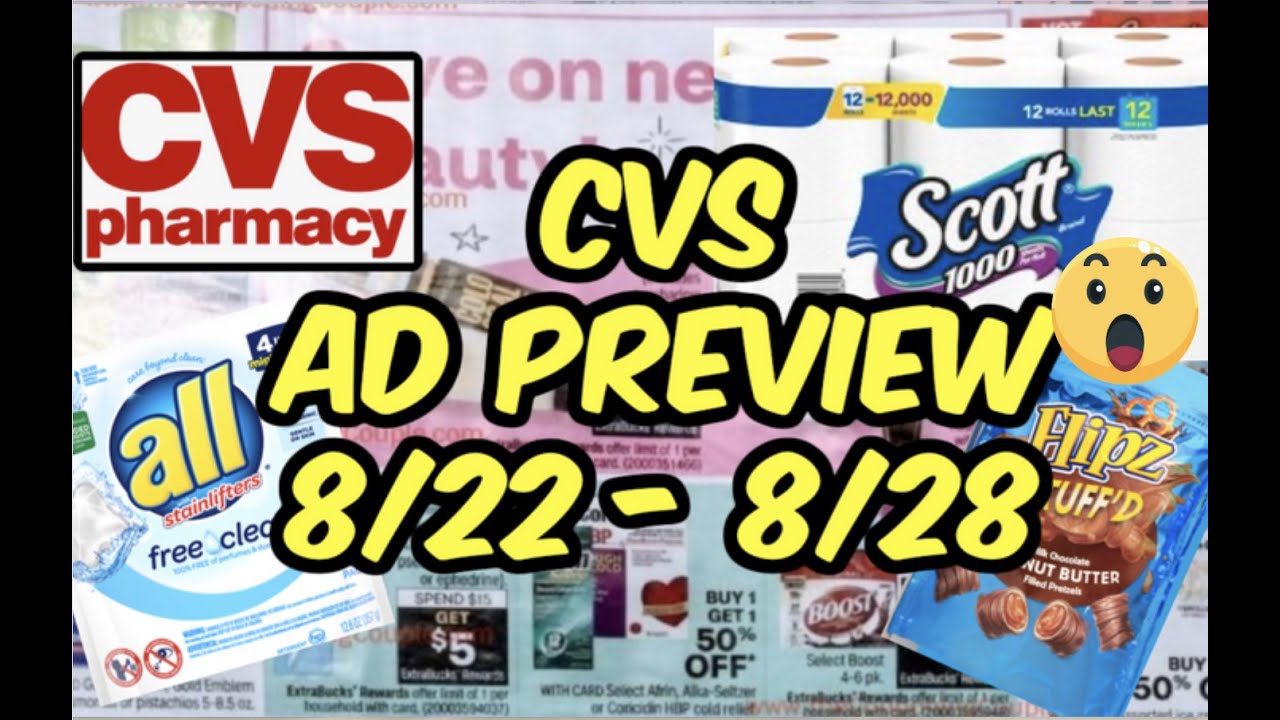 CVS AD PREVIEW 8/22 - 8/28 | Paper Products, Detergent, Candy & more ...