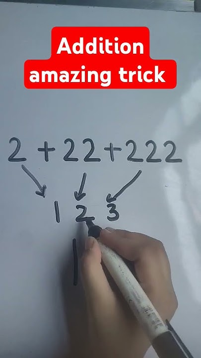 addition amazing trick #shorts #viral #viralshorts - YouTube