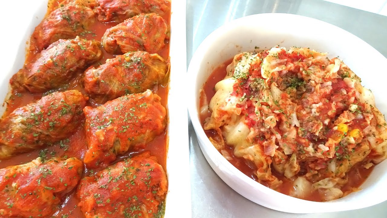 Dos recetas una Col/Repollo Relleno de carne molida y Arroz. Mis ...