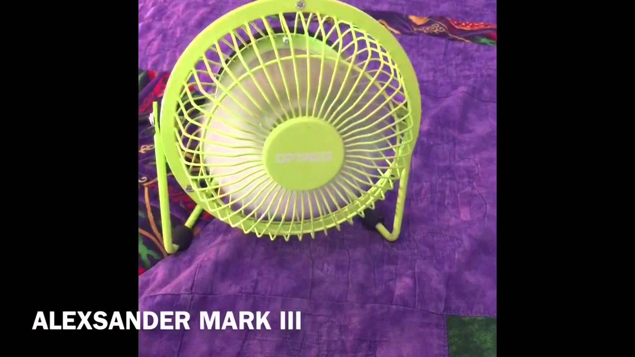 Optimus DC personal fan. - YouTube