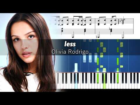Olivia Rodrigo - less - Piano Tutorial with Sheet Music