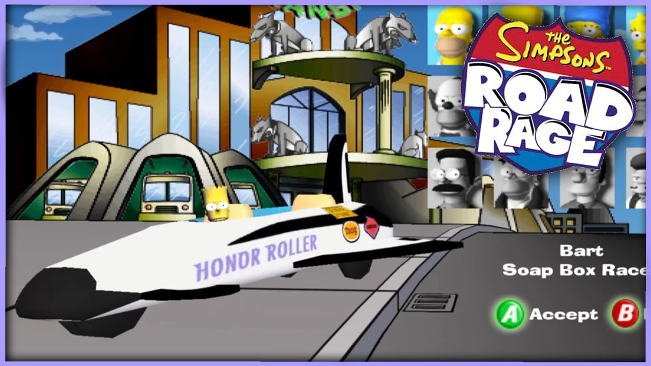 Simpsons: Road Rage (XBOX) | Bart | 100% Playthrough (No Commentary ...