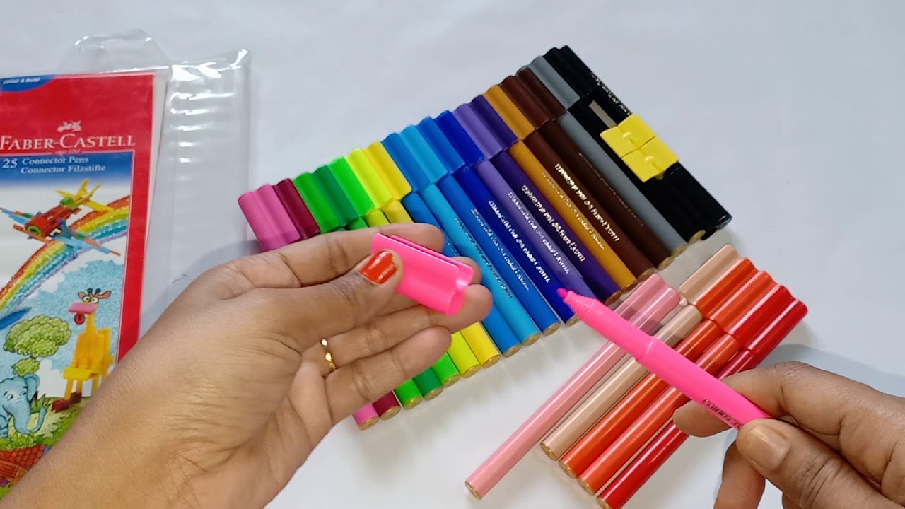 Faber castell connector pens review - YouTube