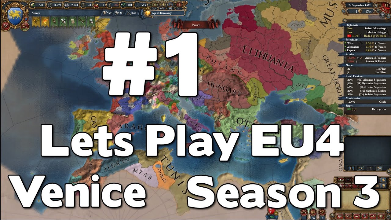 Let’s Play EU4 Venice Season 3 (Europa Universalis IV Playthrough) #1 ...