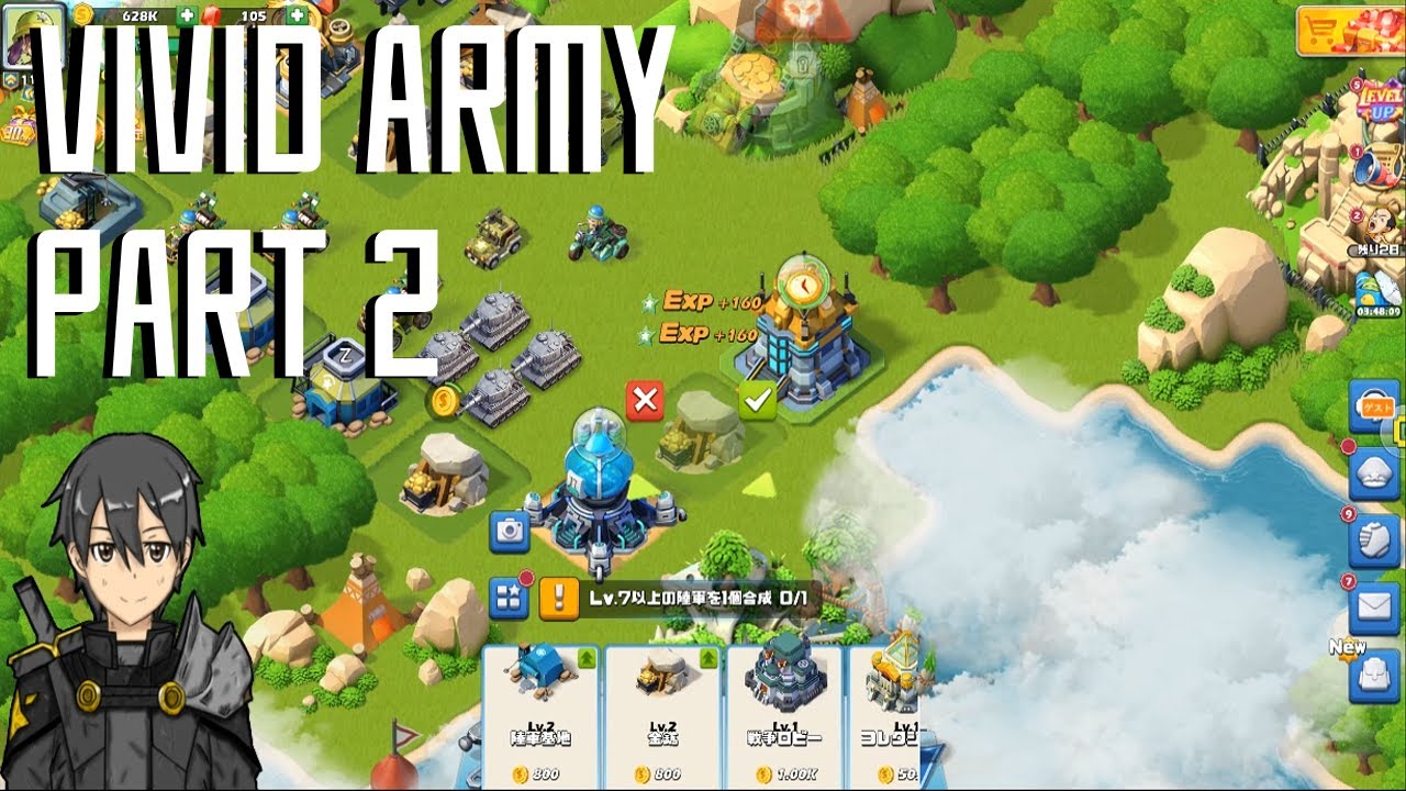Building up my base.. / Vivid Army ( ビビッドアーミー ) / Day 2 - YouTube