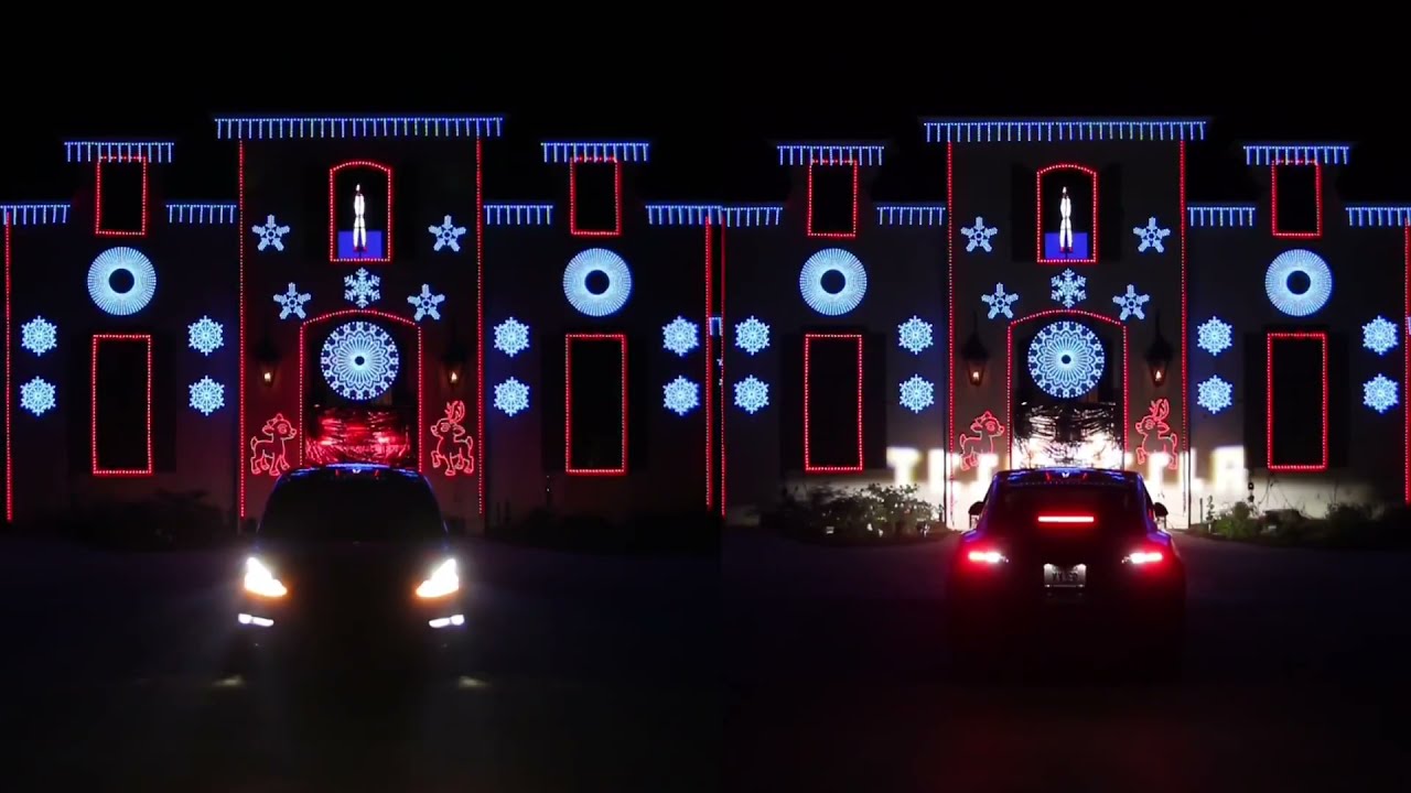 Tesla Custom Light Show synched to House - Uptown Funk Mark Ranson ...