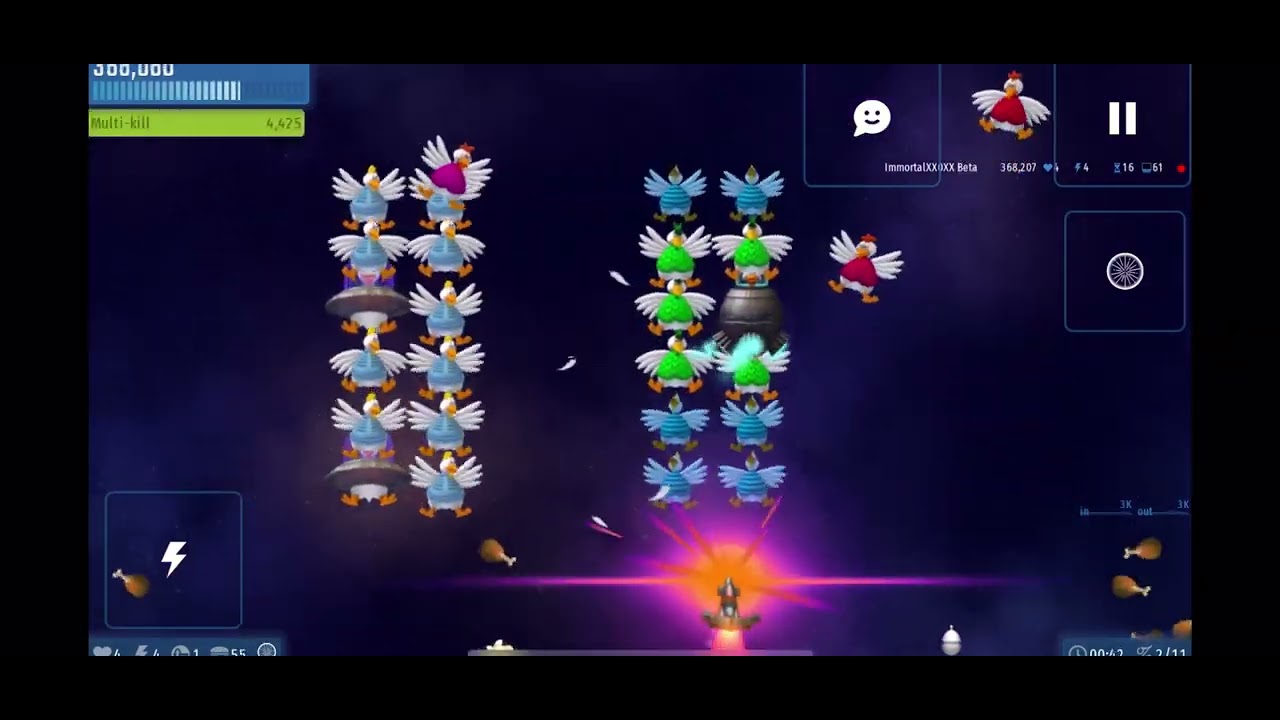 (Chicken Invaders Universe) Gameplay on iPhone 14 for the first time in ...