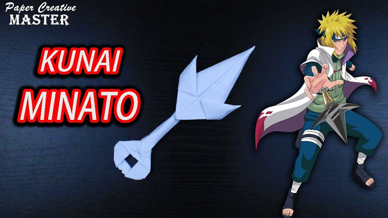 How to make kunai Minato out of paper. Origami Kunai Minato - YouTube