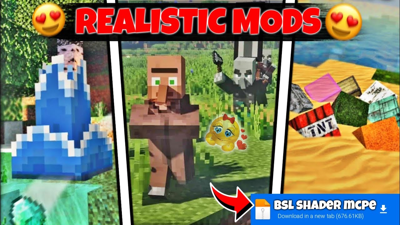 Top 5 Realistic Mods For Minecraft Pe 1.19+ | Best Realistic Mod Of ...