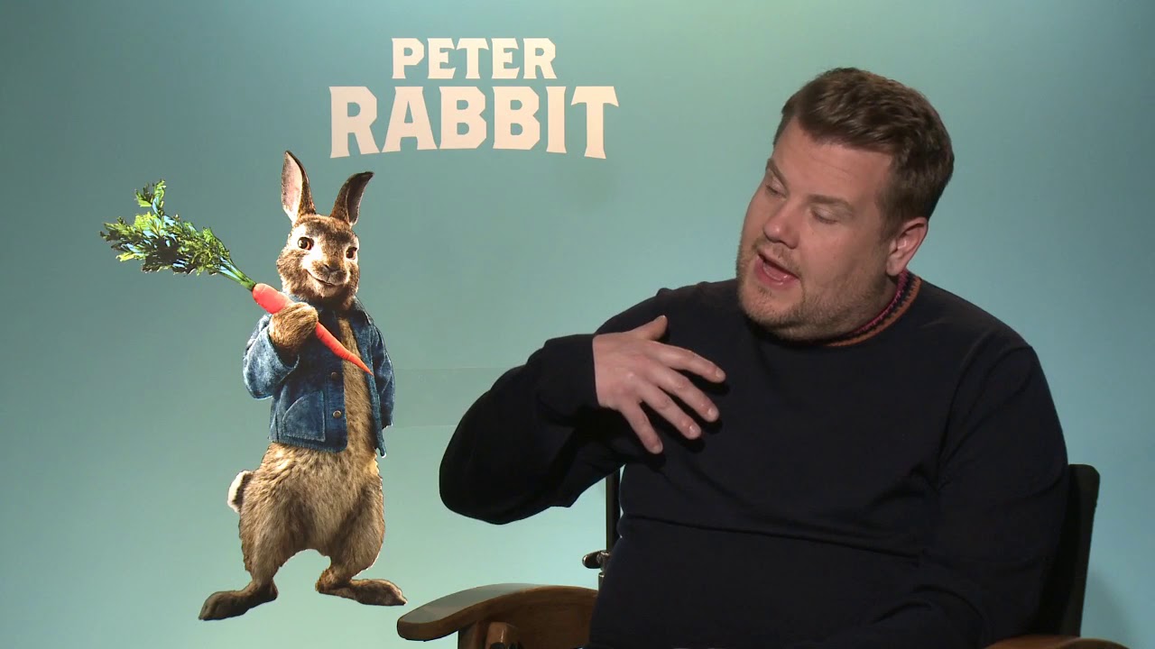 James Corden full Interview for Peter Rabbit - YouTube