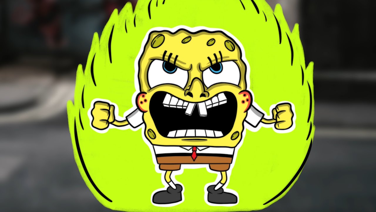SPONGEBOB GOES SUPER SAIYAN - YouTube