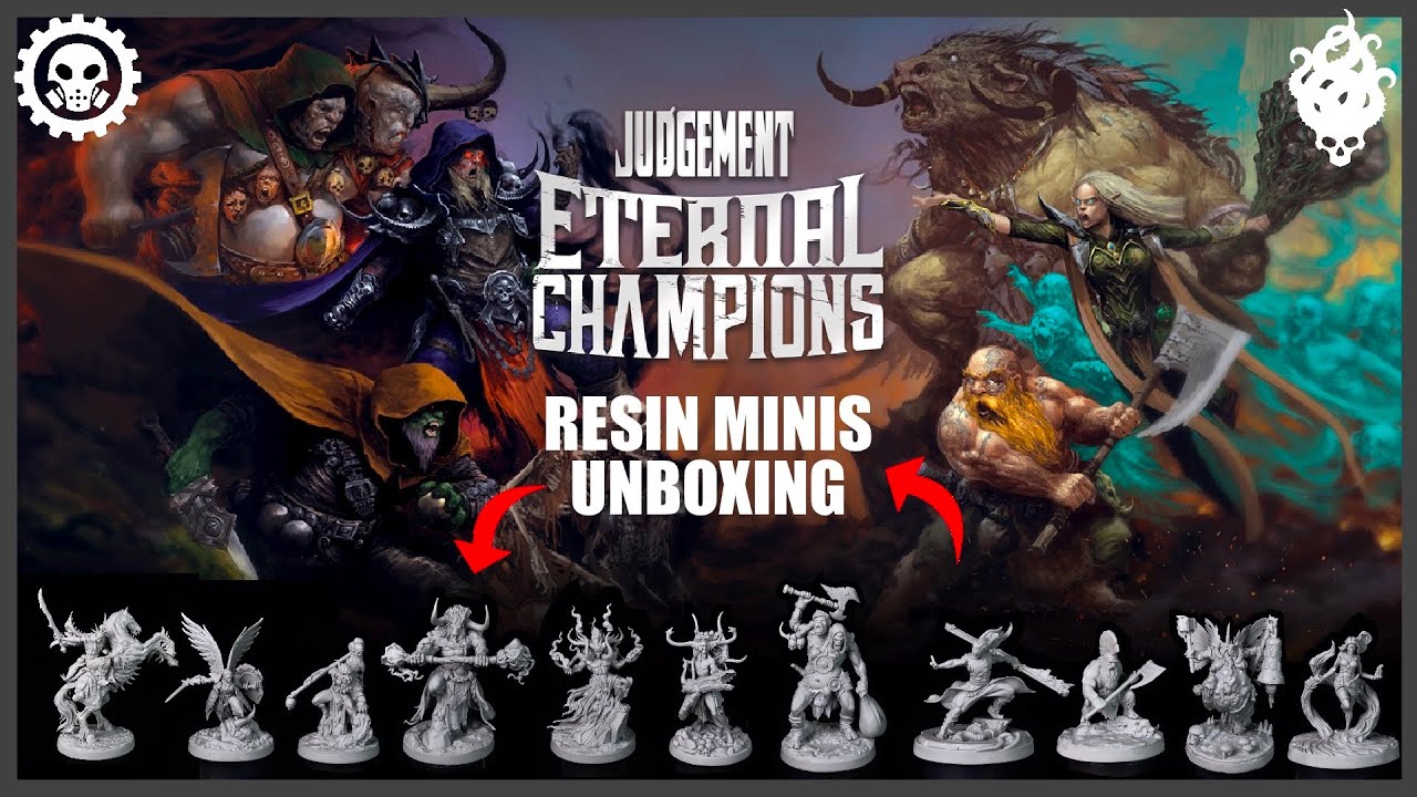 JUDGEMENT Eternal Champions Resin Miniatures by CREATURE CASTER - YouTube