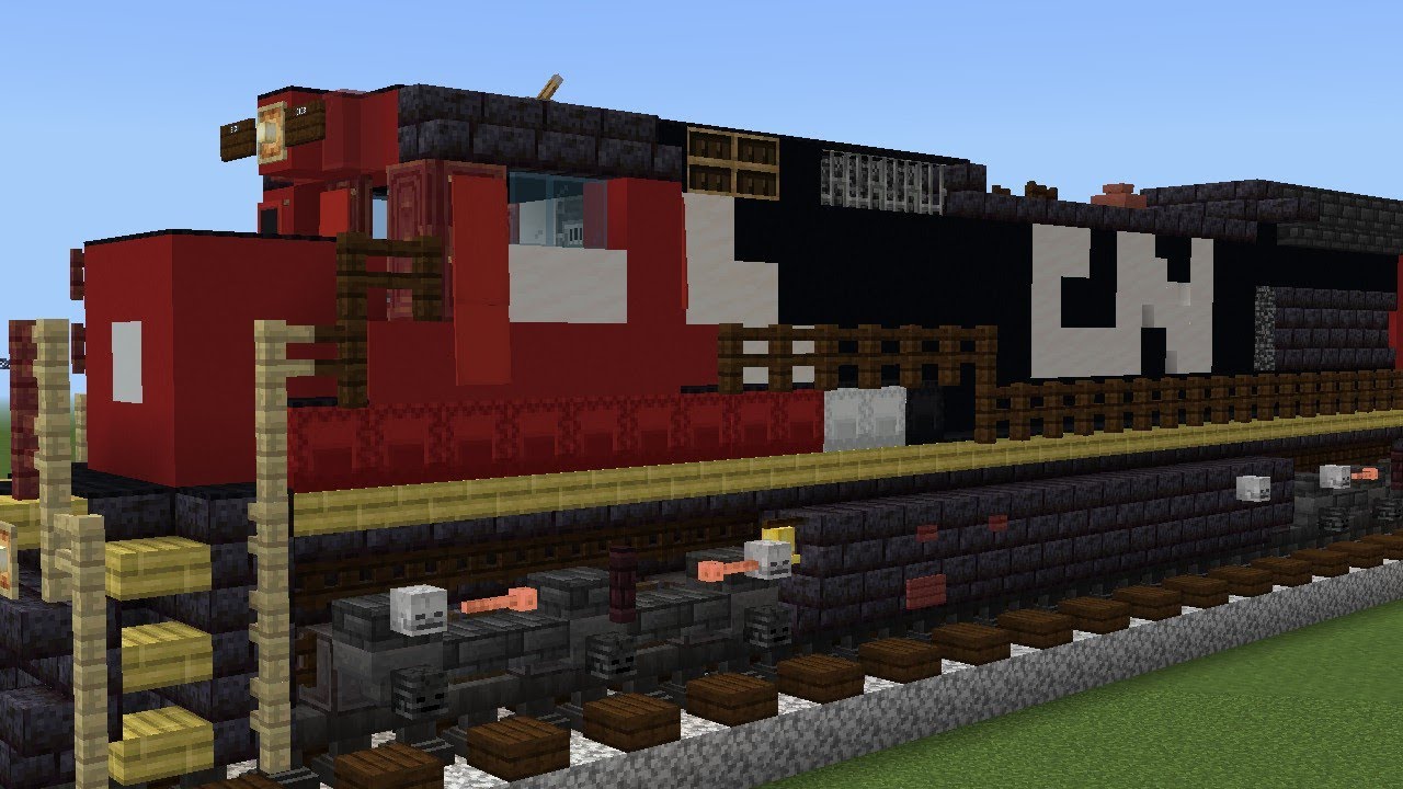 Minecraft Canadian National Dash 8 Standard Cab Locomotive Tutorial ...