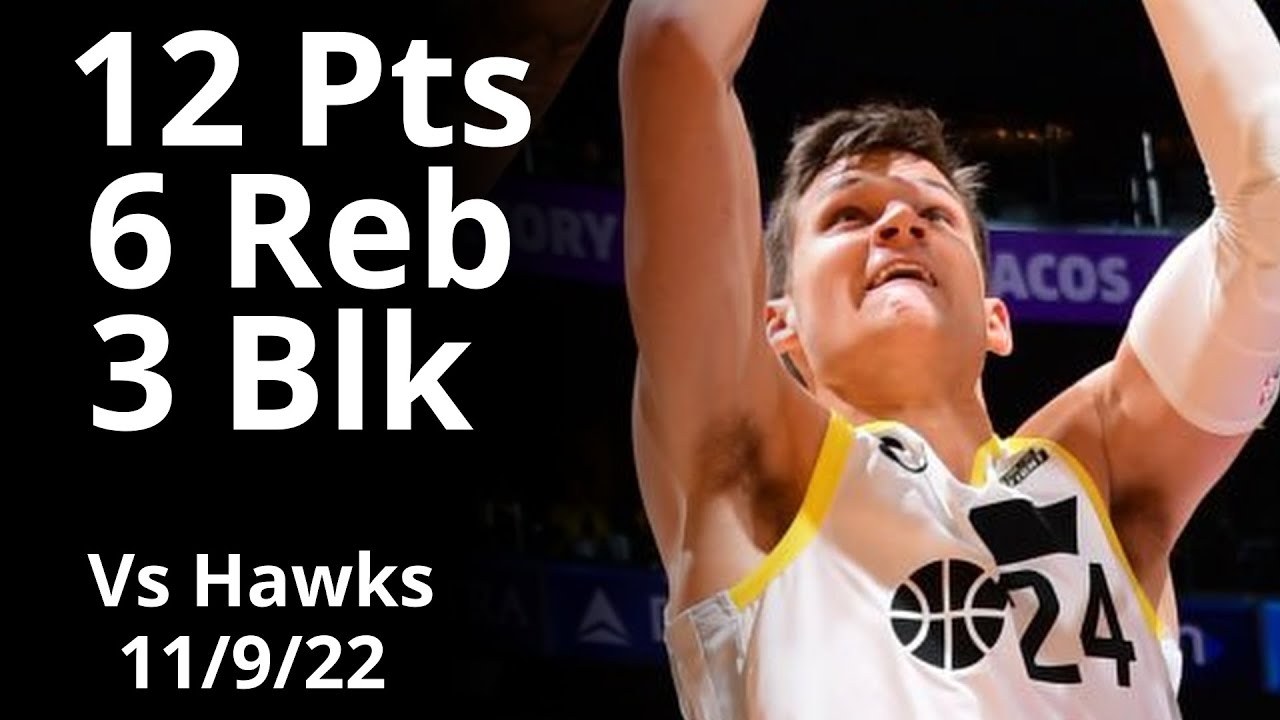 Walker Kessler 12 Pts 6 Reb 3 Blk vs Hawks Highlights - YouTube