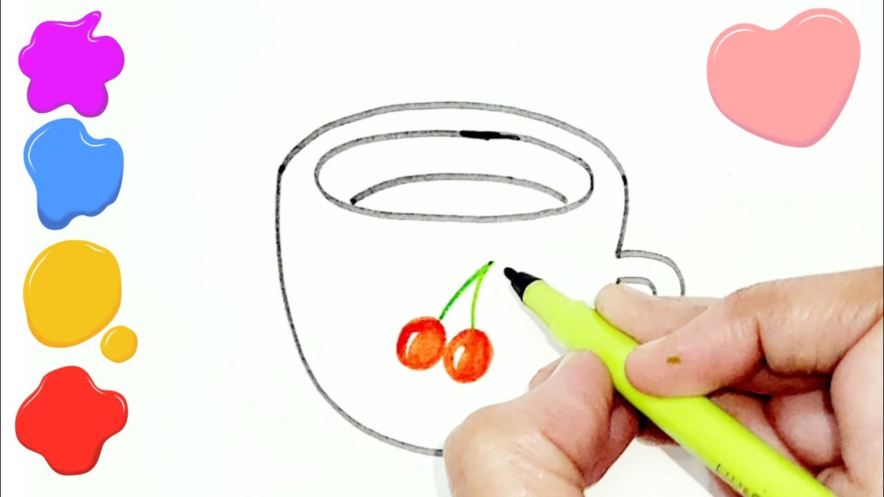 How to Draw a Cute CUP | Draw a CUP EASY - YouTube