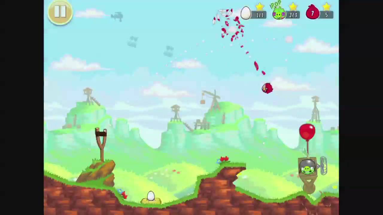 Angry Birds Red's Mighty Feathers Level F-1 3 Star Walkthrough - YouTube