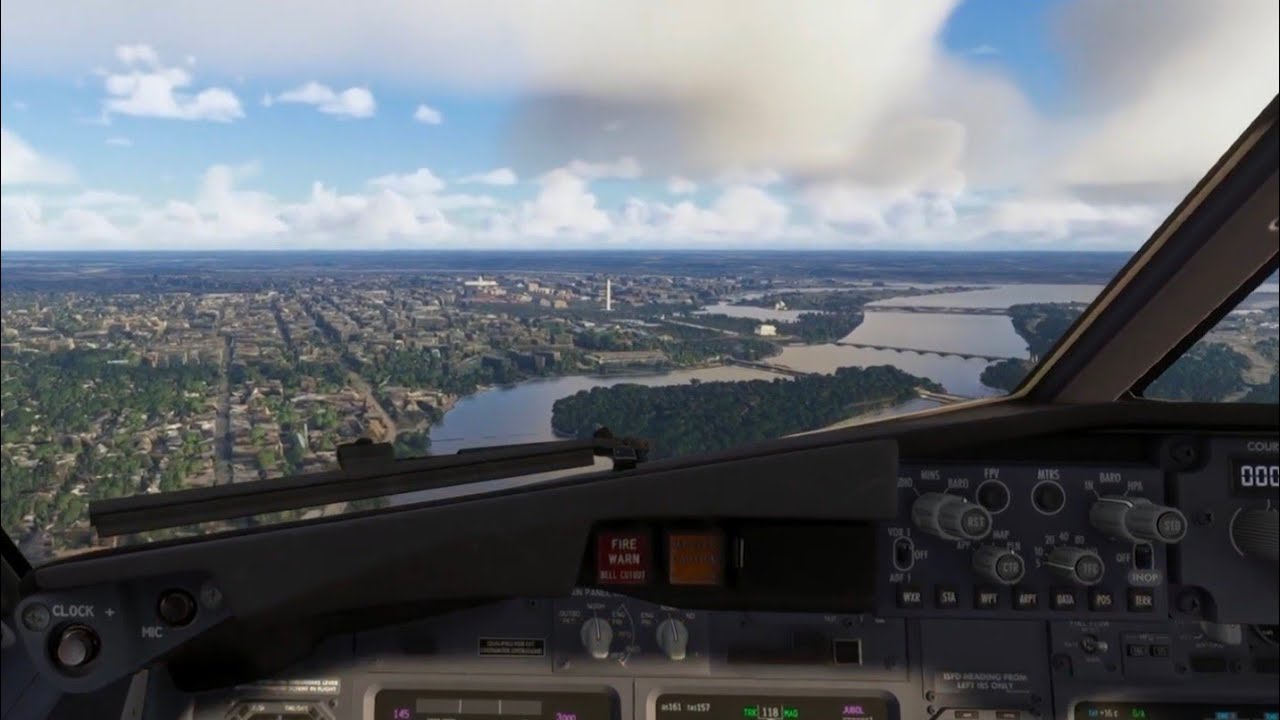 MSFS 2024: Washington National (KDCA) River Visual Approach RWY 19 ...
