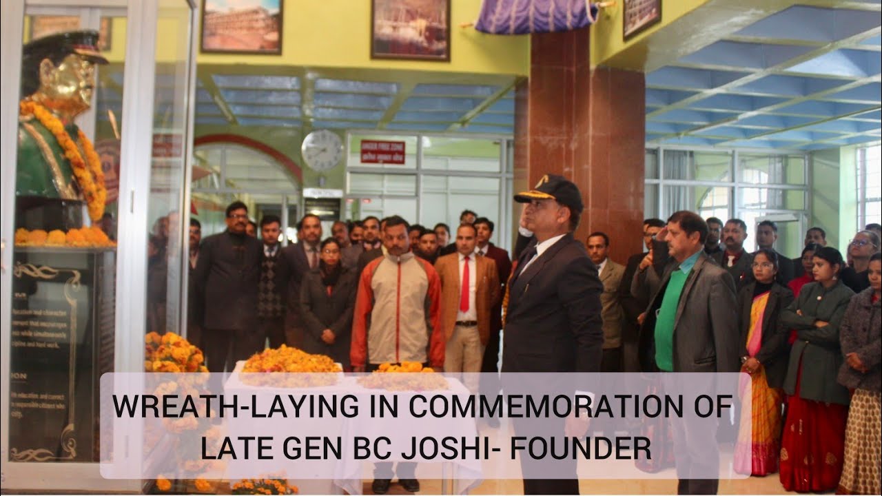 *WREATH-LAYING IN COMMEMORATION OF LATE GEN BC JOSHI- FOUNDER* || Gen ...