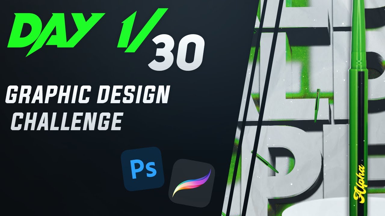 Day 1/30 Graphic Design Challenge ! - YouTube