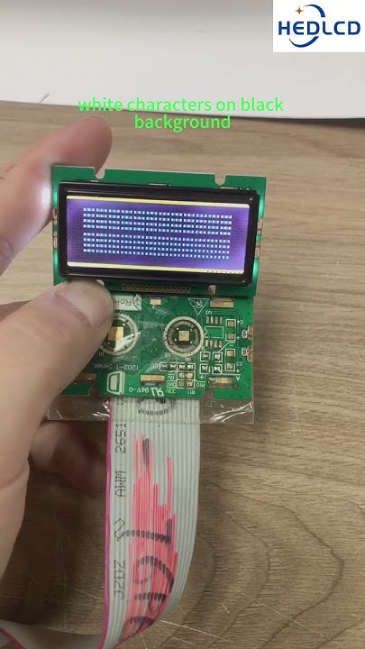 1202 character dot matrix LCD module, white characters on black ...