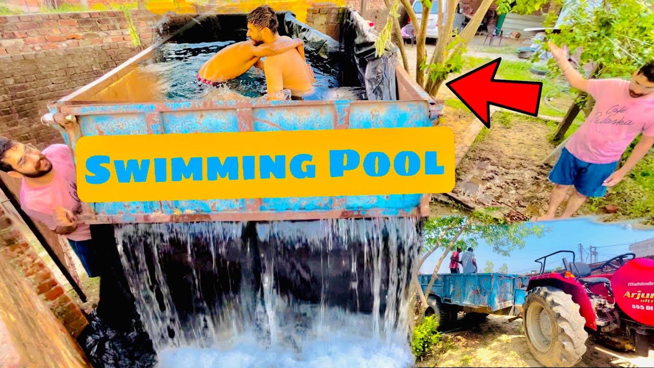 Making Swimming Pool In Tractor Trolly 😍 @aakashchhachhrauli #vlog # ...
