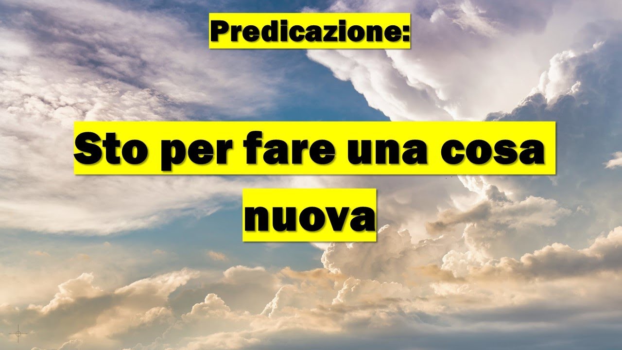 Sto per fare una cosa nuova - YouTube