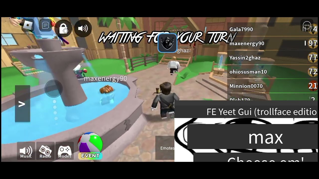 Fe yeet gui troll face 😂 lol sub @mm2 😱😱 omg search Roblox - YouTube