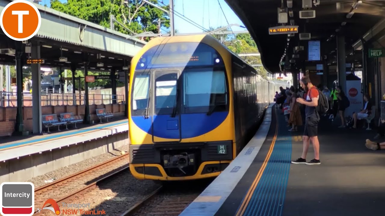 NSW Trains H42 + H45 Oscar H set train ride from Strathfield-Epping ...