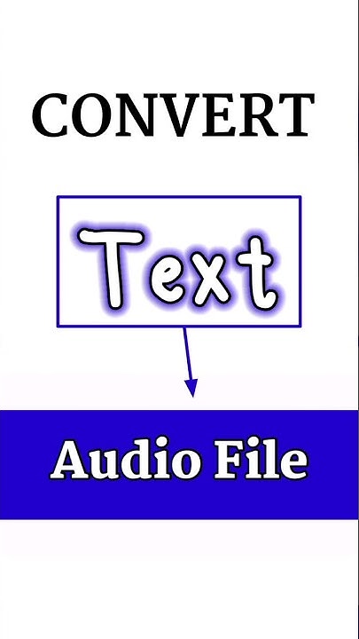 How to Concert Text to Audio File - YouTube
