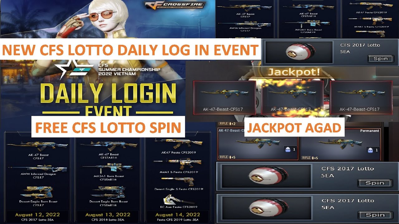NEW CFS LOTTO DAILY LOG IN EVENT CROSSFIRE PH - YouTube