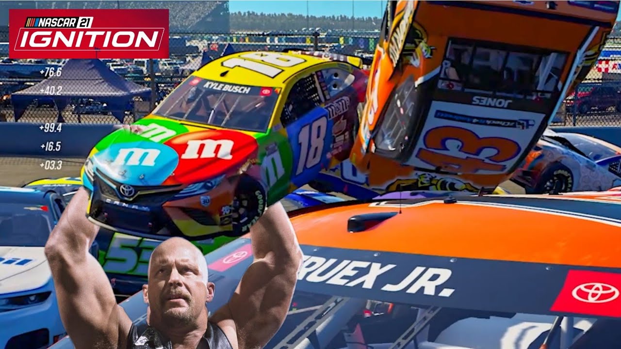 NASCAR 21: IGNITION - It's Like a WWE Battle Royale Match! - YouTube