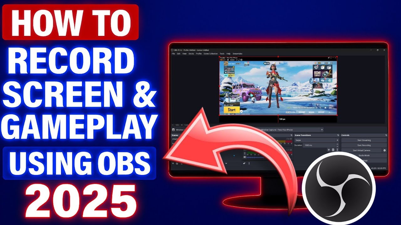 How To Record Screen & Gameplay Using OBS - Full Guide (2025) - YouTube